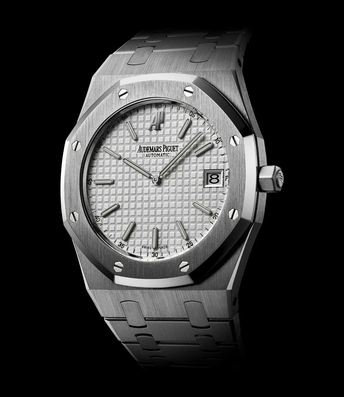 Close up of the Royal Oak wristwatch, reference 15202ST, 2002